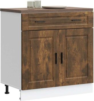 vidaXL Küchenunterschrank Porto Räuchereiche Holzwerkstoff - Vidaxl