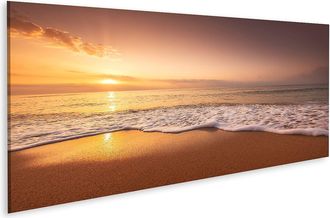 Islandburner Prime Bild auf Leinwand Goldener Sonnenaufgang Über Dem Meer Wandbild Poster Kunstdruck Bilder