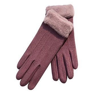 Generic Gants dhiver chauds pour &eacute;cran tactile pour femme avec doublure en polaire pour &eacute;cran tactile, gants thermiques pour femme avec manchette moelleuse, m