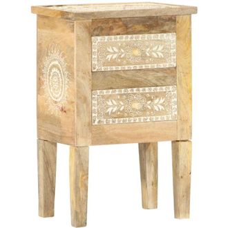 vidaXL vidaXL Nachttisch Handbemalt 40&times;30&times;60 cm Mango Massivholz