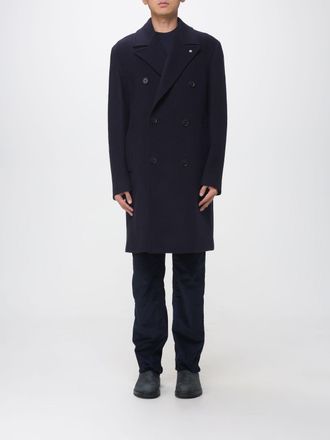 Manuel Ritz Manteau crois&eacute; en laine avec revers classiques et longueur genou