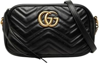 Gucci Sac bandouli&egrave;re matelass&eacute; Pre-owned - Femme - Pre-owned - Noir - Taille: ONE Size