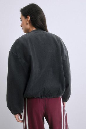 Next Jeansjacke Denim-Bomberjacke mit Rei&szlig;verschluss, Kurzgr&ouml;&szlig;e (1-St)