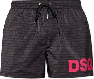 Dsquared2 Homme, Maillots de bain, Noir, Taille: XS Monogram Swim Shorts