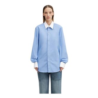 Wales Bonner Portrait Shirt - - Blouses & Shirts - Damen - Blau - M