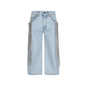 Giuseppe Di Morabito Femme, Jeans, Bleu, Taille: W26 Cropped Jeans