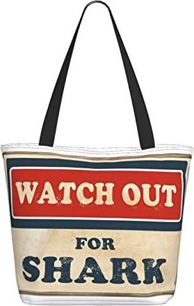 AOOEDM M&eacute;fiez-vous des requins sac &agrave; provisions pour femme 13 x 11 x 7 pouces. Le cadeau parfait pour la Saint-Valentin. Cest de la Saint-Valentin pour maman