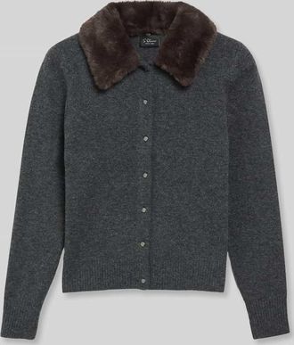 s.Oliver Black Label Regular Fit Strickjacke mit Woll-Anteil