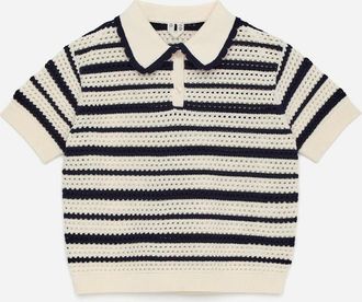 Arket Oberteil Im Pointelle-Strick -Blau