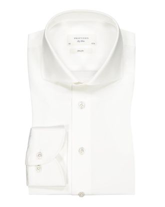 Profuomo Unifarbenes Hemd in Twill-Qualit&auml;t mit Haifischkragen, Slim Fit in