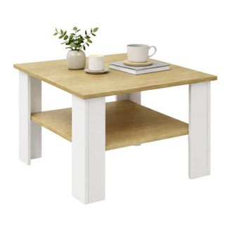 VCM Table basse en bois Sofatic Disalo 55x55 H. 44 x B. 55 x T. 55 cm