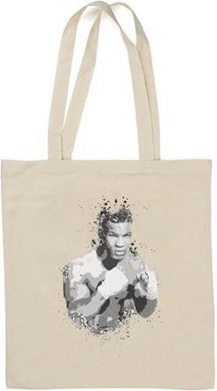 Generic Célèbre boxeur boxeur sac fourre-tout en coton naturel blanc