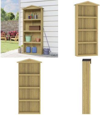 vidaXL Geräteschuppen 87x33x222 cm Kiefernholz Imprägniert - Gartenschuppen - Holzshed - Gerätehaus - Werkzeuglager - Outdooraufbewahrung - Home & Living