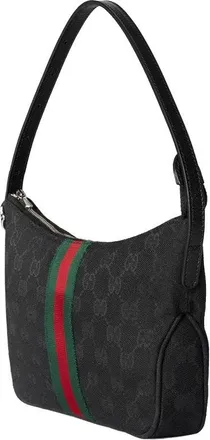 Gucci Unisex Shoulder Bag Bezel Black Polyester