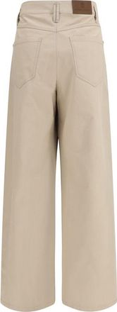 Brunello Cucinelli Womens Beige Cotton Casual Pants