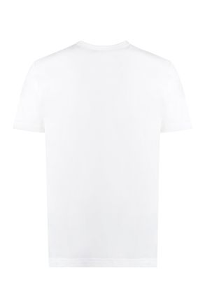 Dolce & Gabbana Mens Crew-Neck Cotton T-Shirt White T-Shirts And Polos