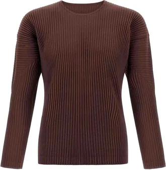 Homme Pliss&eacute; Issey Miyake T-Shirt - Marron