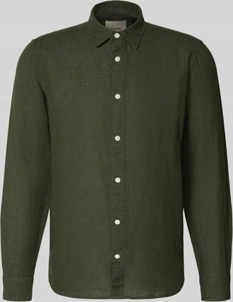 Only & Sons Slim Fit Freizeithemd aus Baumwoll-Leinen-Mix Modell CAIDENLS SOLID