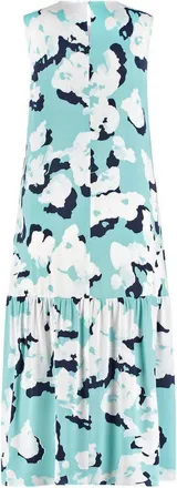 Taifun Midikleid - &Auml;rmelloses Kleid mit All-Over-Print und Rundhalsausschnitt