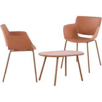 Clp Groupe de si&egrave;ges Velvena Terre cuite 2 chaises