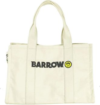 Barrow Barrow, Femme, Sacs, Beige, Taille: ONE Size Canvas Tote Bag