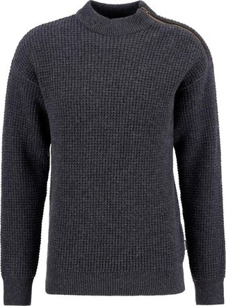 Barbour Heavy Strick-Pullover mit Rei&szlig;verschluss am Kragen in