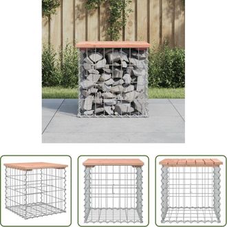 vidaXL Banc ext&eacute;rieur - Banc de jardin design gabion 43x44x42 cm bois massif de douglas