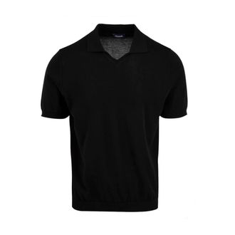 Drumohr Schwarze T-Shirts und Polos - - Tops - Herren - Schwarzk - 2XL