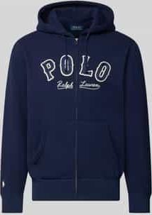 Polo Ralph Lauren Sweatjacke mit Label-Stitching und K&auml;nguru-Tasche