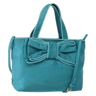 Prada Sac &agrave; main Vintage en nylon Pre-owned - Femme - Pre-owned - Bleu - Taille: ONE Size