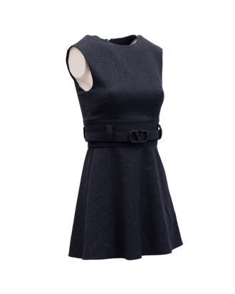 Valentino Garavani Check Jacquard Dress - Navy