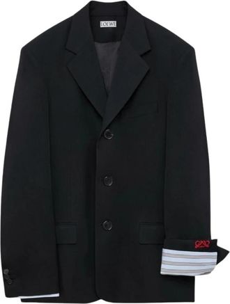Loewe Einknopf-Wollblazer - - Jackets - Damen - Schwarzk - XS