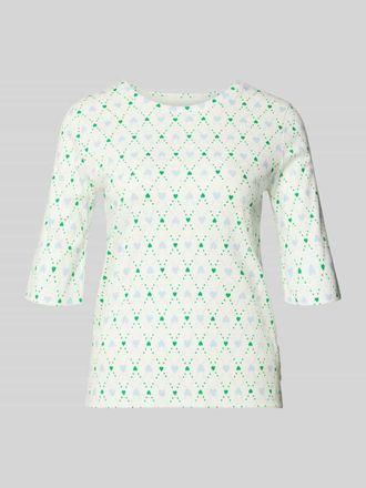 Marc Cain Regular Fit Longsleeve mit Allover-Motiv-Print