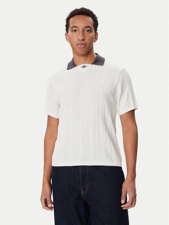 adidas Poloshirt KR9765 Wei&szlig; Loose Fit