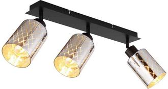 Globo Lighting Deckenstrahler Deckenleuchte Deckenlampe verstellbar Glas verchromt L 47 cm