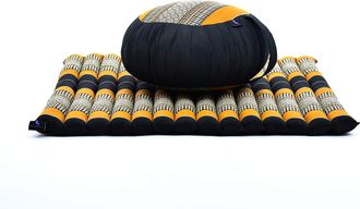 Leewadee Meditationskissen Set Sitzkissen Rund Zafu Yoga Kissen Zabuton Yogakissen Meditationskissen Meditation Zubehör Yoga Sitzkissen Yoga Meditationskissen,