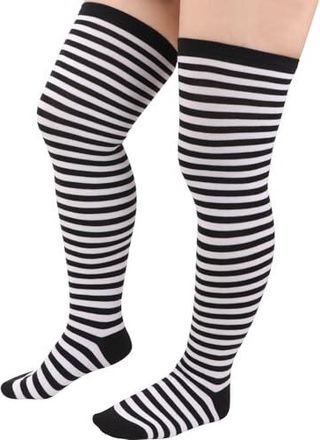 Dreshow Femme Grande Taille Chaussettes Hautes de Cuisse Montantes Chaussettes de Genoux Jambi&egrave;res Chaussettes pour Sport Cosplay