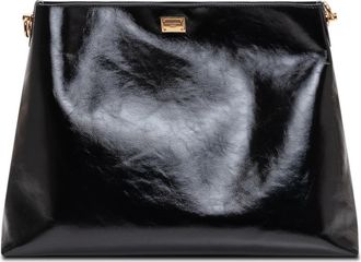 Dolce & Gabbana Femme, Sacs, Noir, Taille: ONE Size Grand sac port&eacute; &eacute;paule Vittoria en cuir de veau