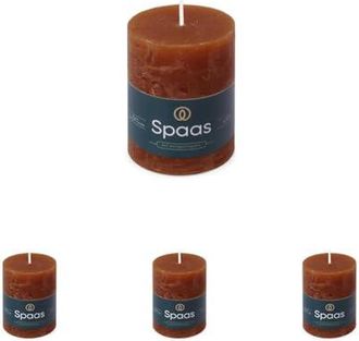 Spaas Rustikale Stumpenkerze 70/95 mm 35St. - bordeaux (Packung mit 4)