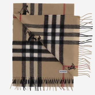 Burberry Check Cashmere Scarf - Beige