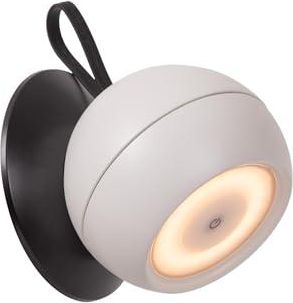 Lucide LUNEX - wiederaufladbare Wandleuchte Innen/Außen - Akku/Batterie - LED Dim. - 1x2W 3000K - IP54 - Magnetisch - Weiß