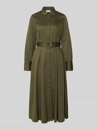 Comma Midikleid mit Umlegekragen