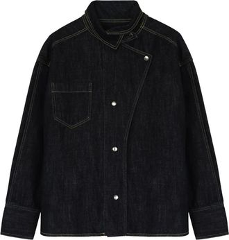 Margaux Lonnberg asymmetric denim jacket - Blau