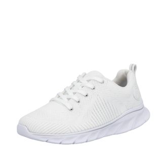 Rieker Sneaker RIEKER, Damen, Gr. 38, wei&szlig;, Textil, Schuhe Sneaker, mit leichter Laufsohle, Freizeitschuh, Halbschuh, Schn&uuml;rschuh