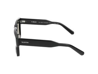 Valentino Unisex Vls-162a-51 V Square Acetate Frame Sunglasses Black