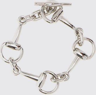 Gucci Armband aus Metall mit Silber-Finish und Horsebit-Detail