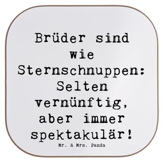 Mr. & Mrs. Panda Coaster Spruch Br&uuml;der Sternschnuppen - Geschenk, Untersetzer Gl&auml;ser, Tassenuntersetzer, Gro&szlig;er Bruder, Bruderherz, Humor, f&uuml;r, deko, Handarbeit, gl&auml;se