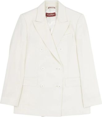 Max Mara Femme, Vestes, Blanc, Taille: 38 FR Vadare Blazer