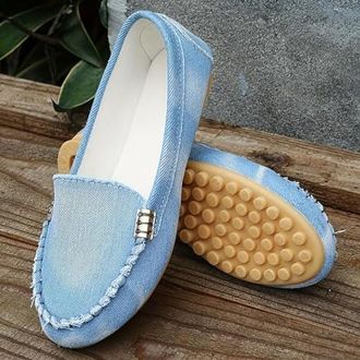 Generic Chaussures &agrave; enfiler confortables pour femme - Couleur unie - &Eacute;l&eacute;gantes - Classiques - L&eacute;g&egrave;res - Antid&eacute;rapantes - Respirantes - Chaussures plates d&eacute;co