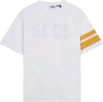 GCDS Gcds, Homme, Tops, Blanc, Taille: M Logo Regular Loose SS T-Shirt